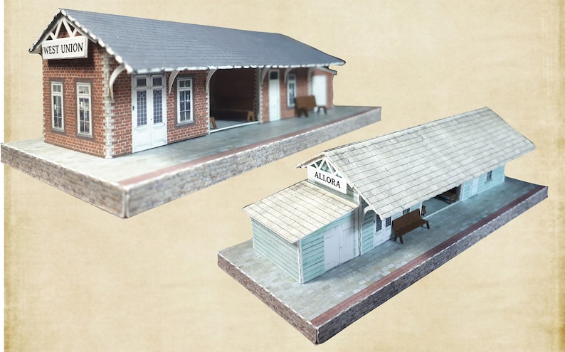 Cardstock Building Kit N Scale or Z Scale or T Gauge Train - Etsy