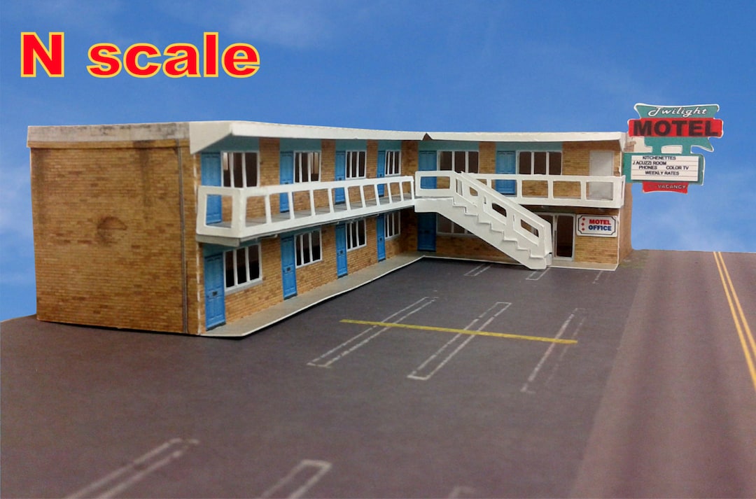 Pre Cut Cardstock Paper Model Motel - N Scale or Z Scale for Model ...