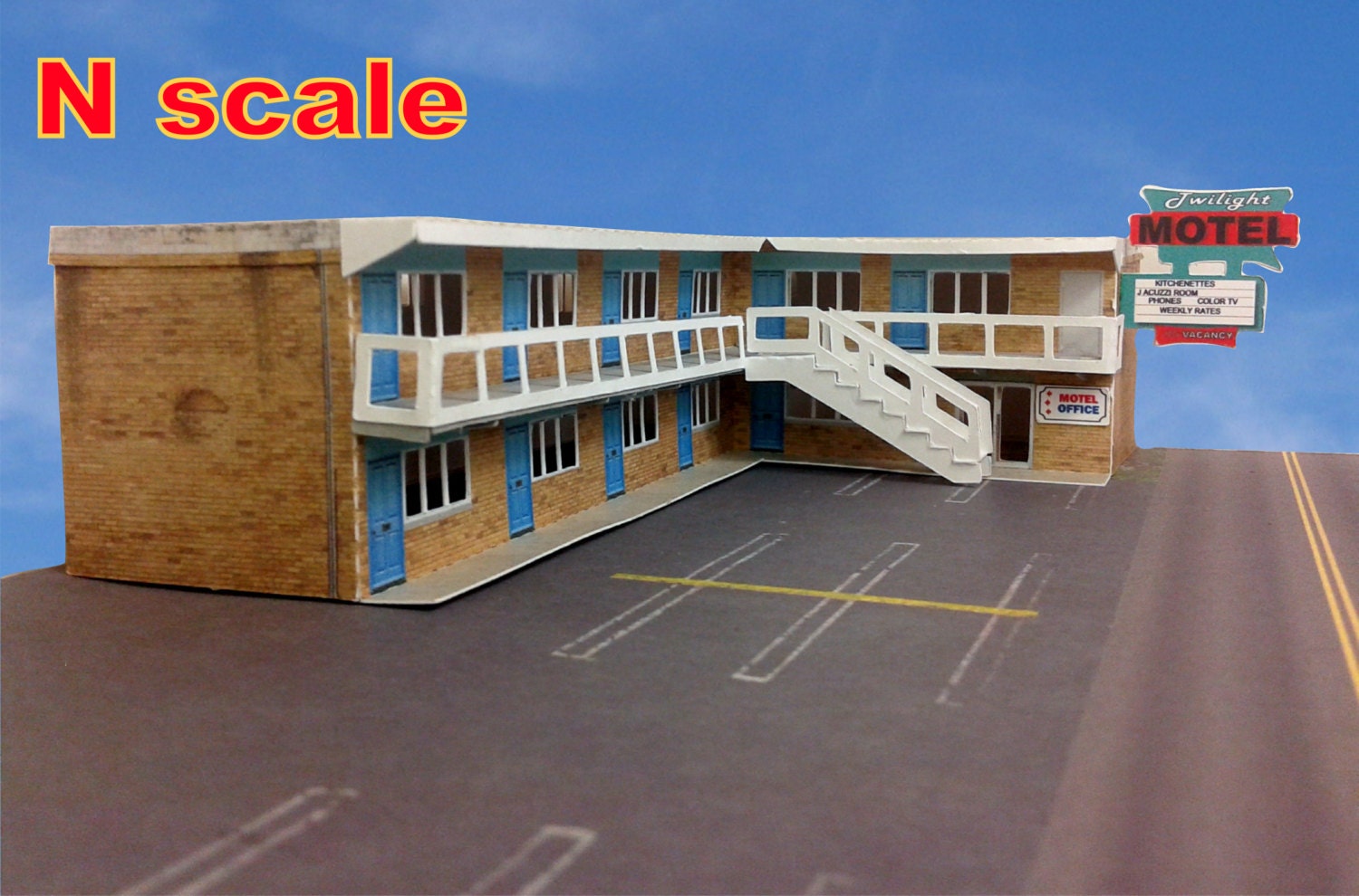 Pre Cut Cardstock Paper Model Motel - N Scale or Z Scale for Model ...