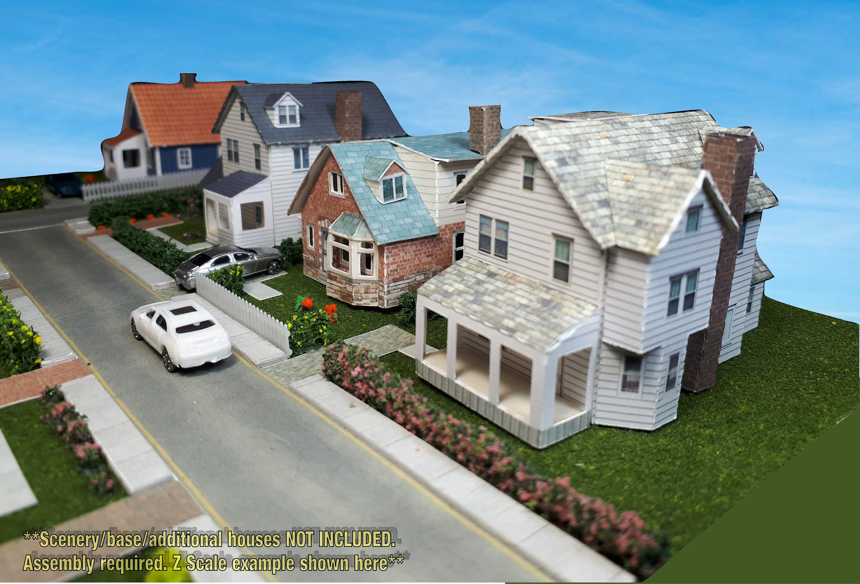 Paper House Pre-cut and Pre-scored Cardstock Model House N Scale, Z ...