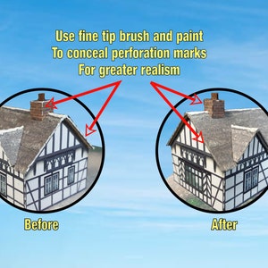 Paper House Card Stock Model House N Scale or Z Scale for Diorama or ...