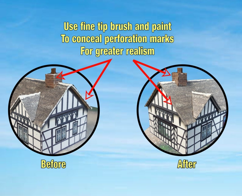 Paper House Card Stock Model House N Scale or Z Scale for Diorama or ...