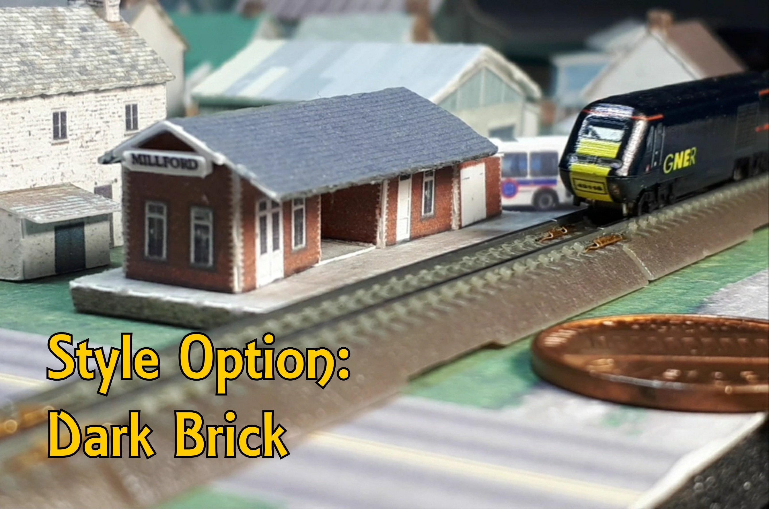T Gauge 1:450 Scale Pre-cut Cardstock Passenger Station Kit for Model ...