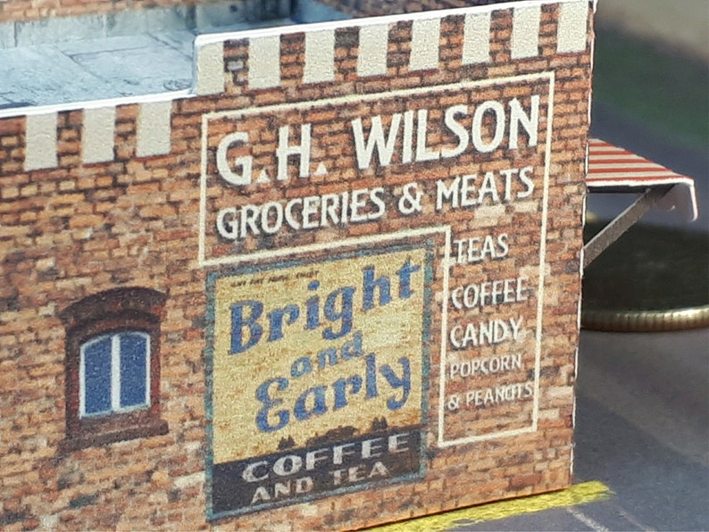 Paper Model Cardstock Model Grocery Store N Scale or Z Scale or T Gauge ...