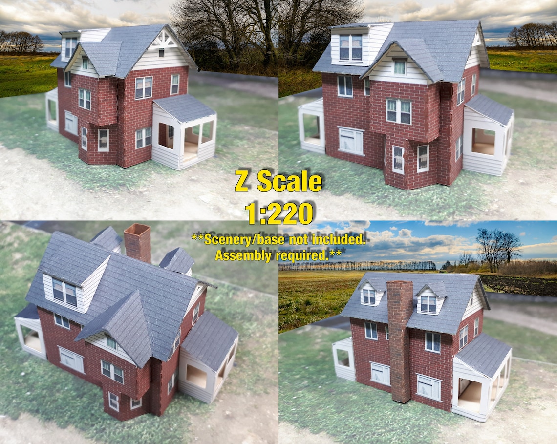 Paper House Pre-cut and Pre-scored Cardstock Model House N | Etsy Canada