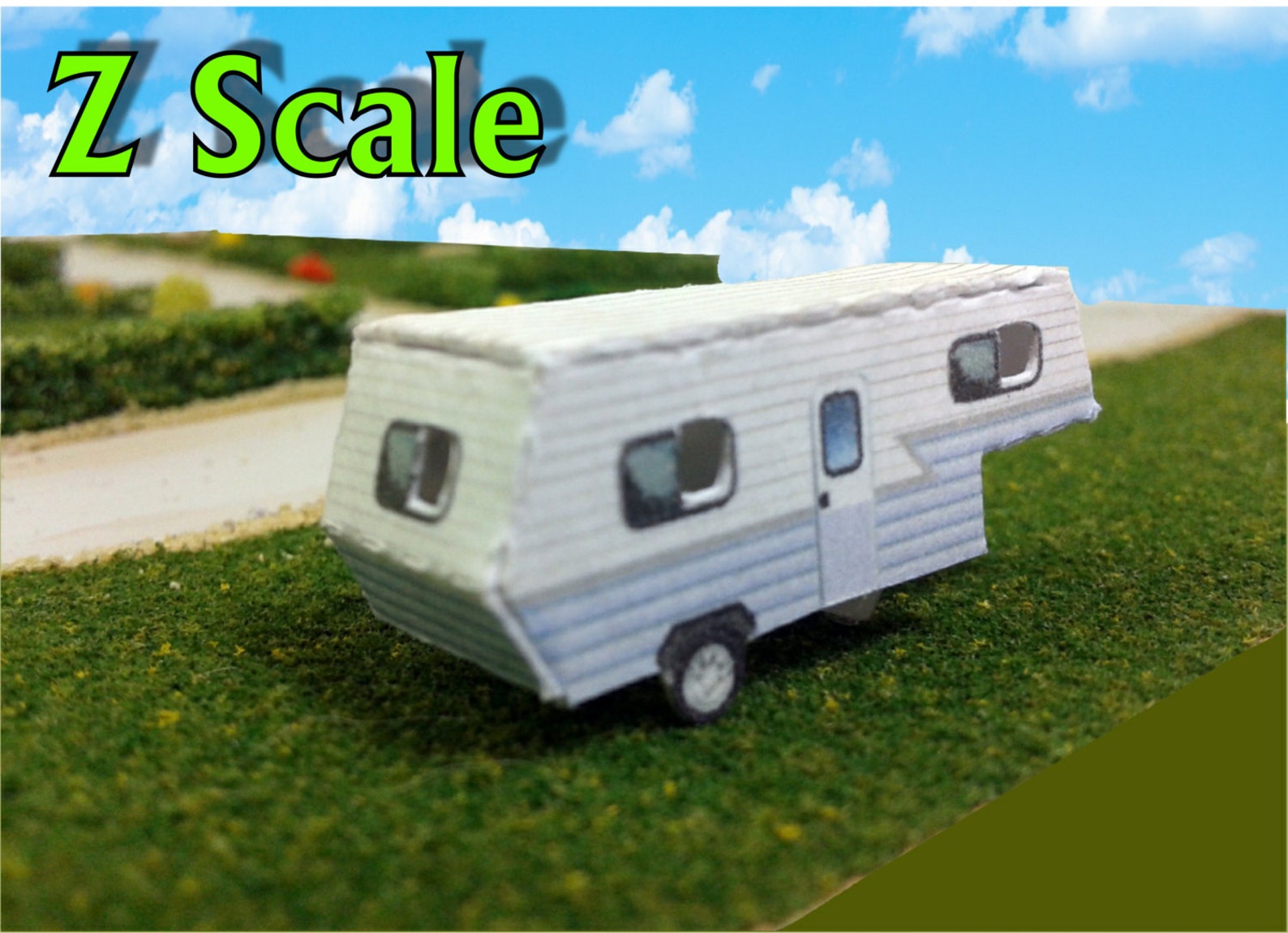 Paper Model Mobile Home Trailer Park Camper Homes Cardstock Kits ...