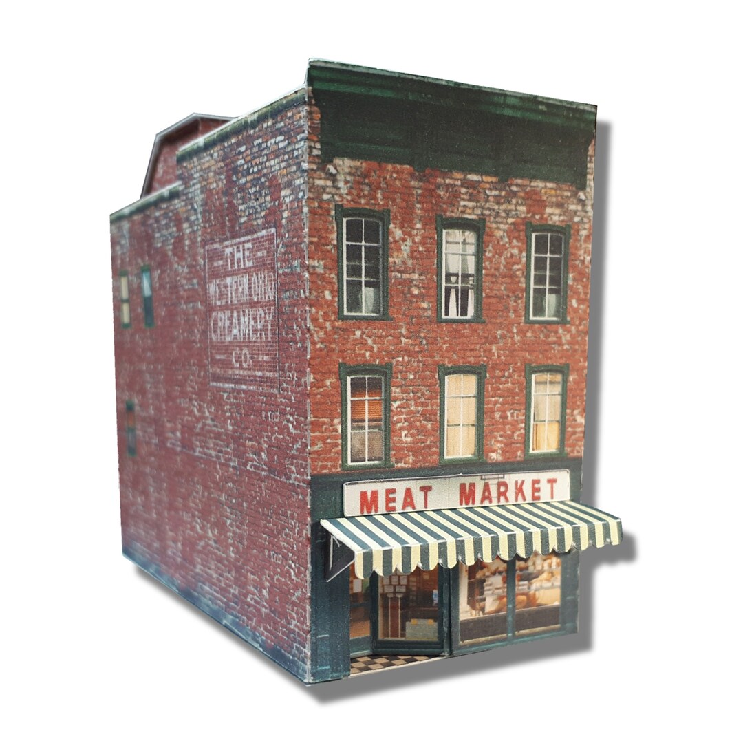 Paper Model Cardstock Model Downtown Shop & Apartments N Scale or Z ...