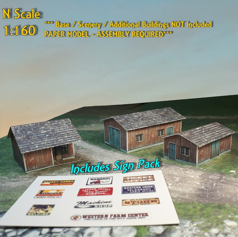 Paper Model Weathered Sheds Card Stock Kits Paper Craft for - Etsy