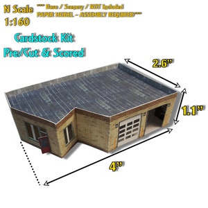 Cardstock Paper Model Multi Purpose Building N Scale or Z Scale for ...