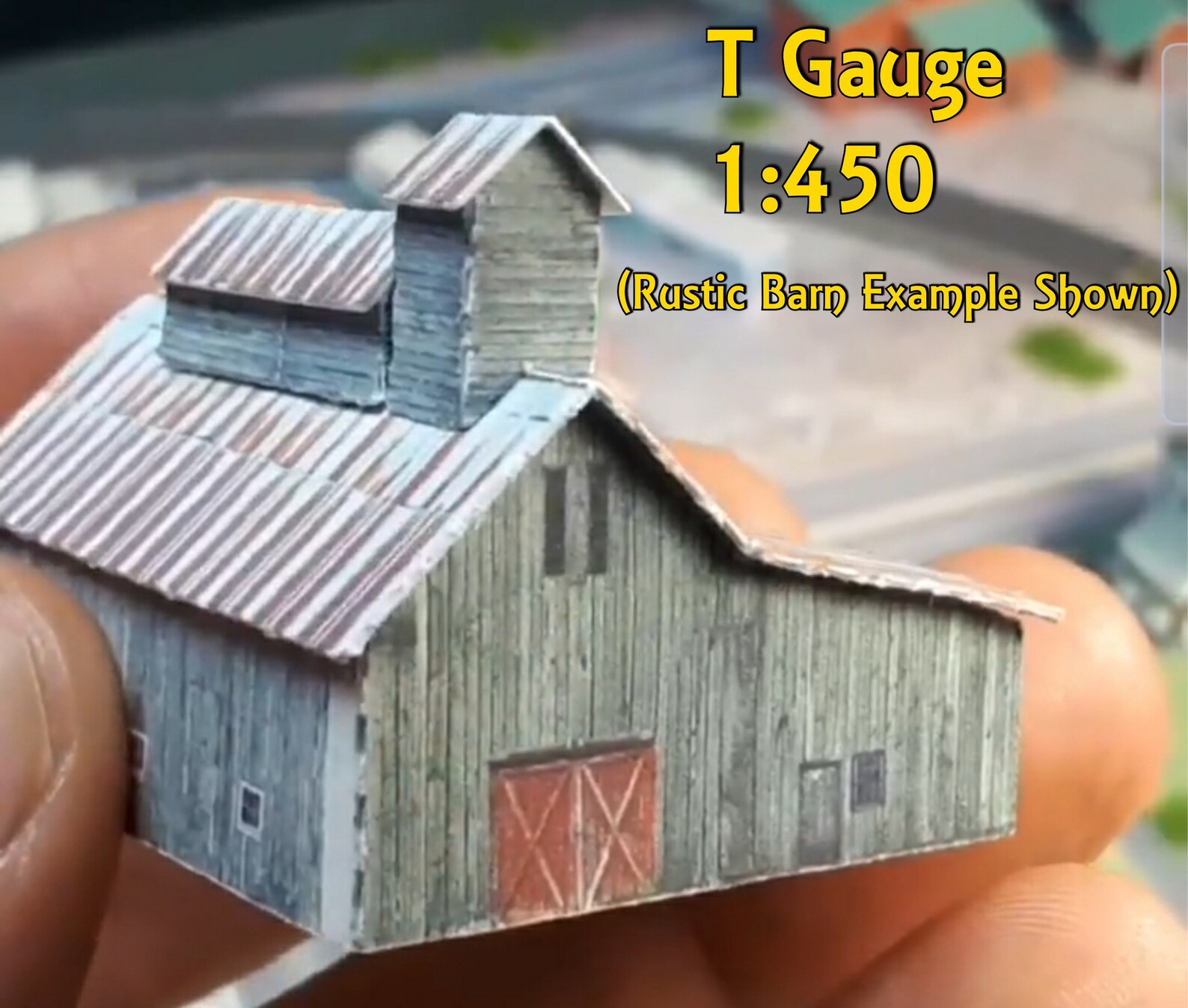 N Scale 1/160 or Z Scale 1/220 or T Gauge 1-450 Size Cardstock Pre-cut ...