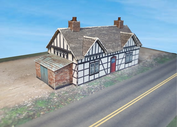 Paper House Card Stock Model House N Scale or Z Scale For | Etsy