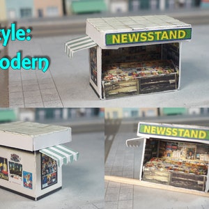 Paper Model Cardstock Building Newsstand Pre-cut Cardstock Kit Set - N ...