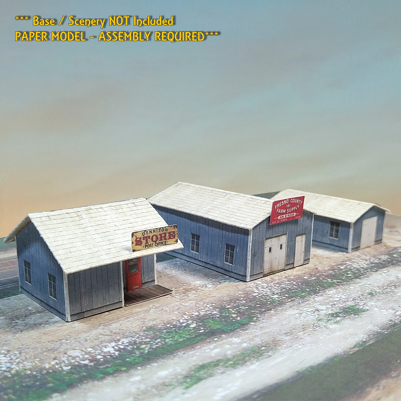 Paper Model Sheds Cardstock Kit - Papercraft for Model Trains or ...
