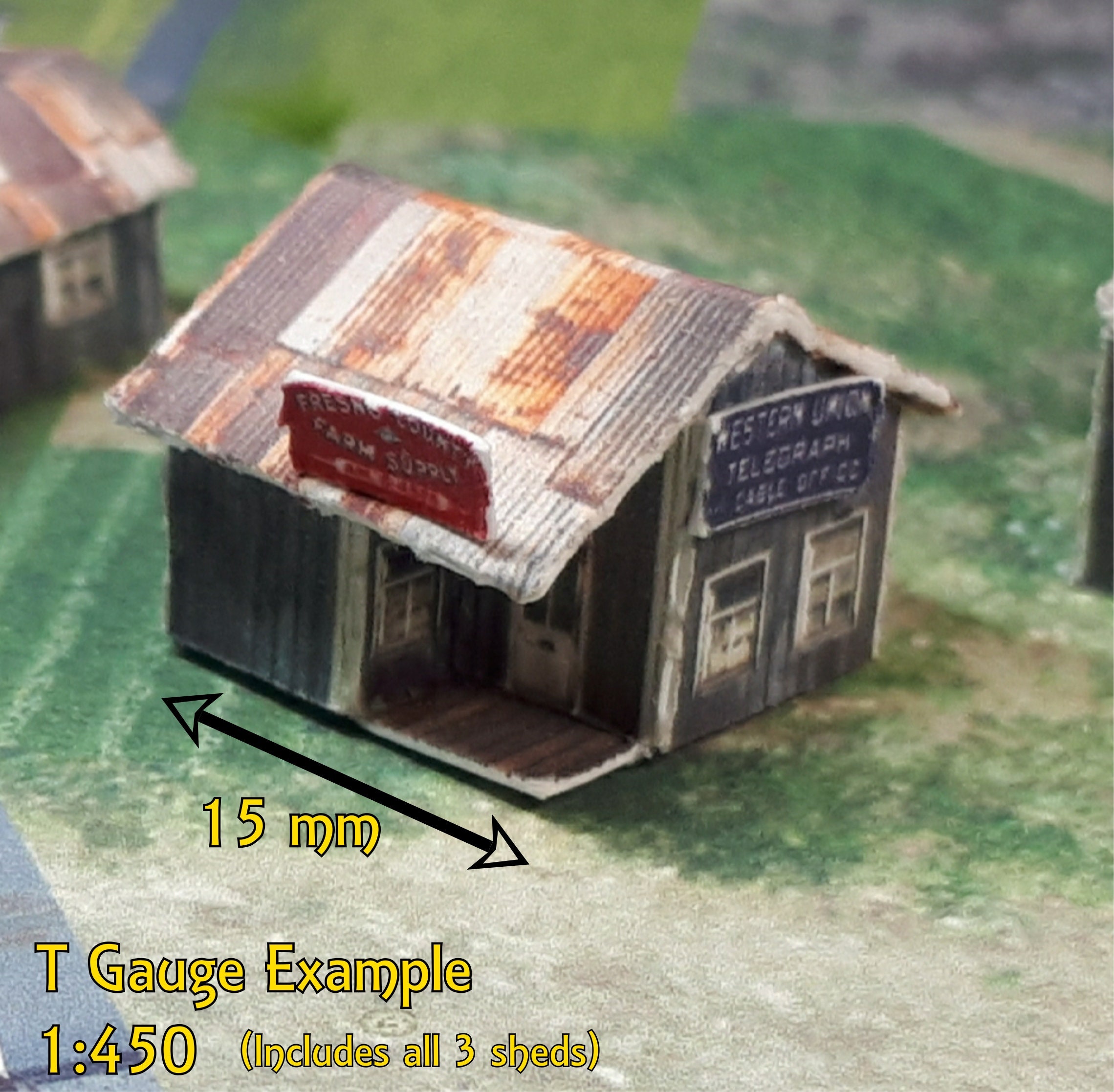 Paper Model Weathered Sheds Cardstock Kits N Scale Z Scale or | Etsy