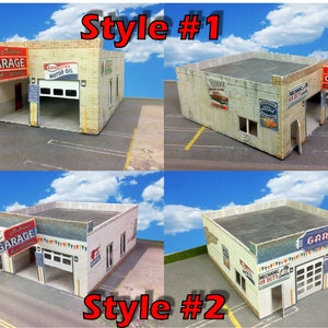 Paper Model Cardstock Model Garage Station N Scale or Z Scale or T ...