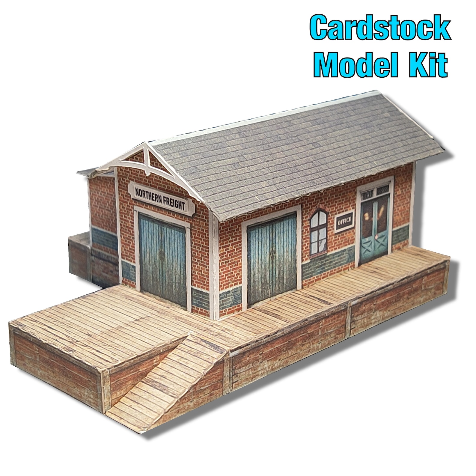 N Scale Building or Z Scale Model Train Freight Depot for Model Railway ...
