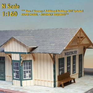 N Scale 1:160 or Z Scale 1/220 or T Gauge 1-450 Size Cardstock Pre-cut ...