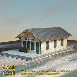 N Scale 1:160 or Z Scale 1/220 or T Gauge 1-450 Size Cardstock Pre-cut ...