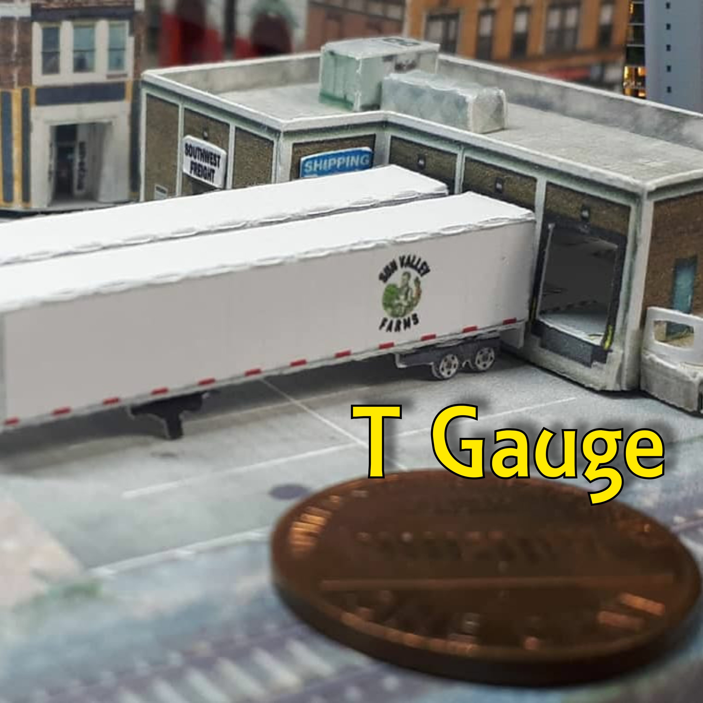 Paper Model Cardstock Building / Tractor Trailers Pre-cut Cardstock ...