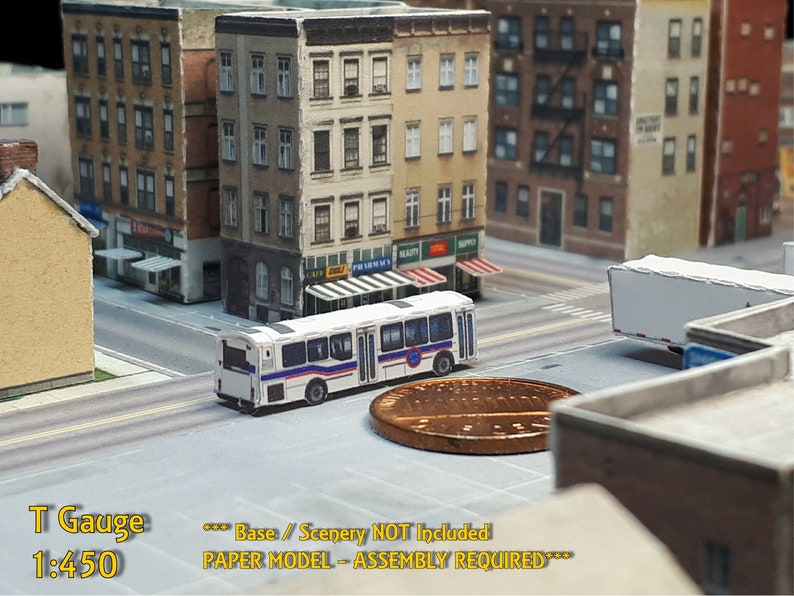 Miniature Paper Model Vehicle City Bus Paper Craft Kit | Etsy