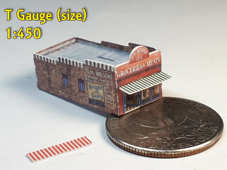 Paper Model Cardstock Model Grocery Store N Scale or Z Scale or T Gauge ...