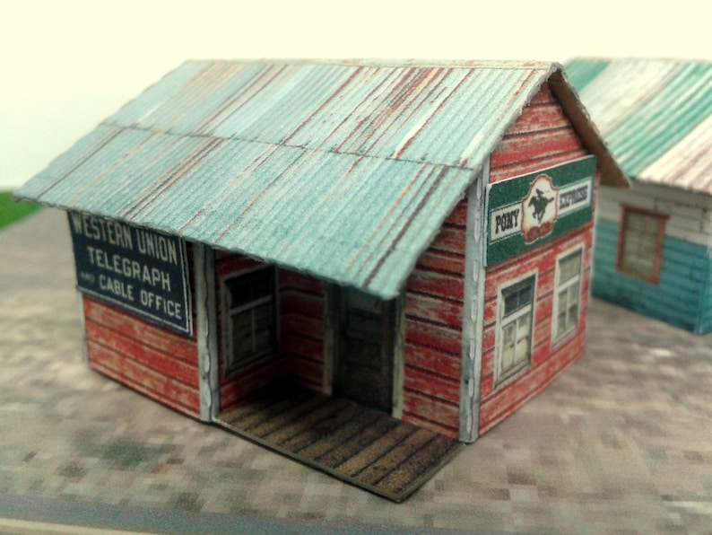 Paper Model Cardstock Model Weathered Shanty Buildings N Scale or Z ...