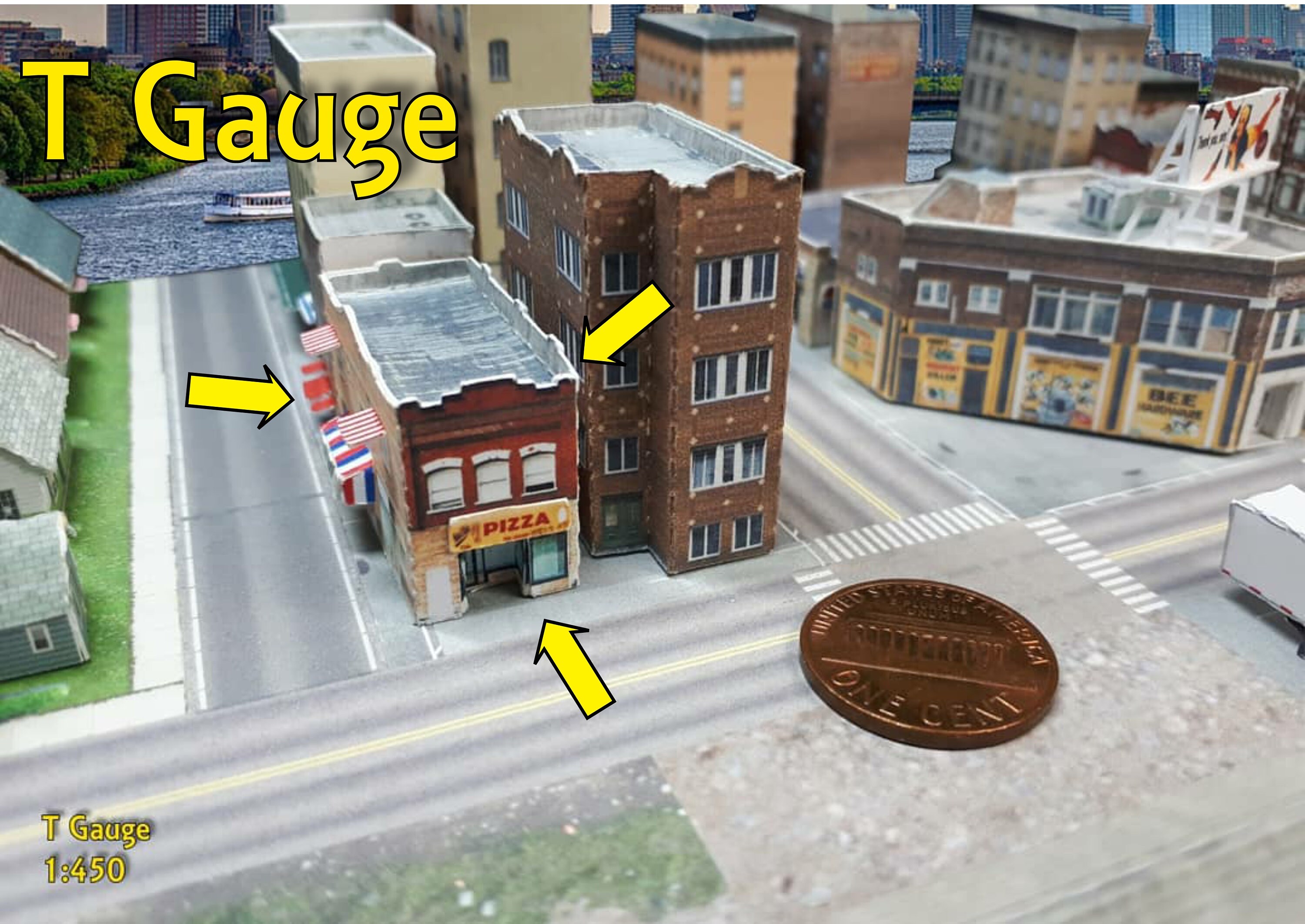 Paper Model Cardstock Building Multi Purpose Main Street Building ...