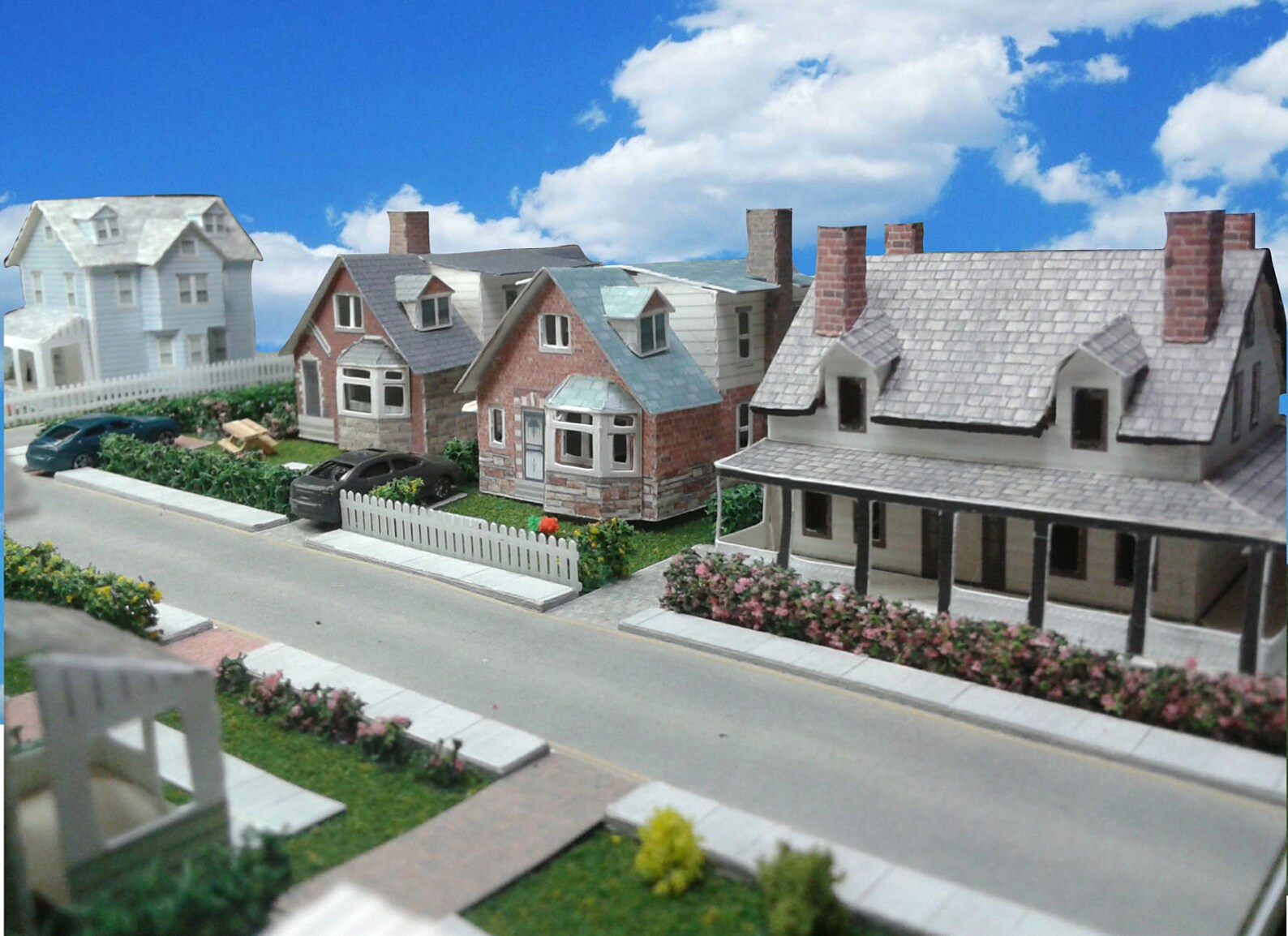 N Scale 1-160 House or Z Scale 1-220 or T Gauge 1:450 Cardstock Model ...