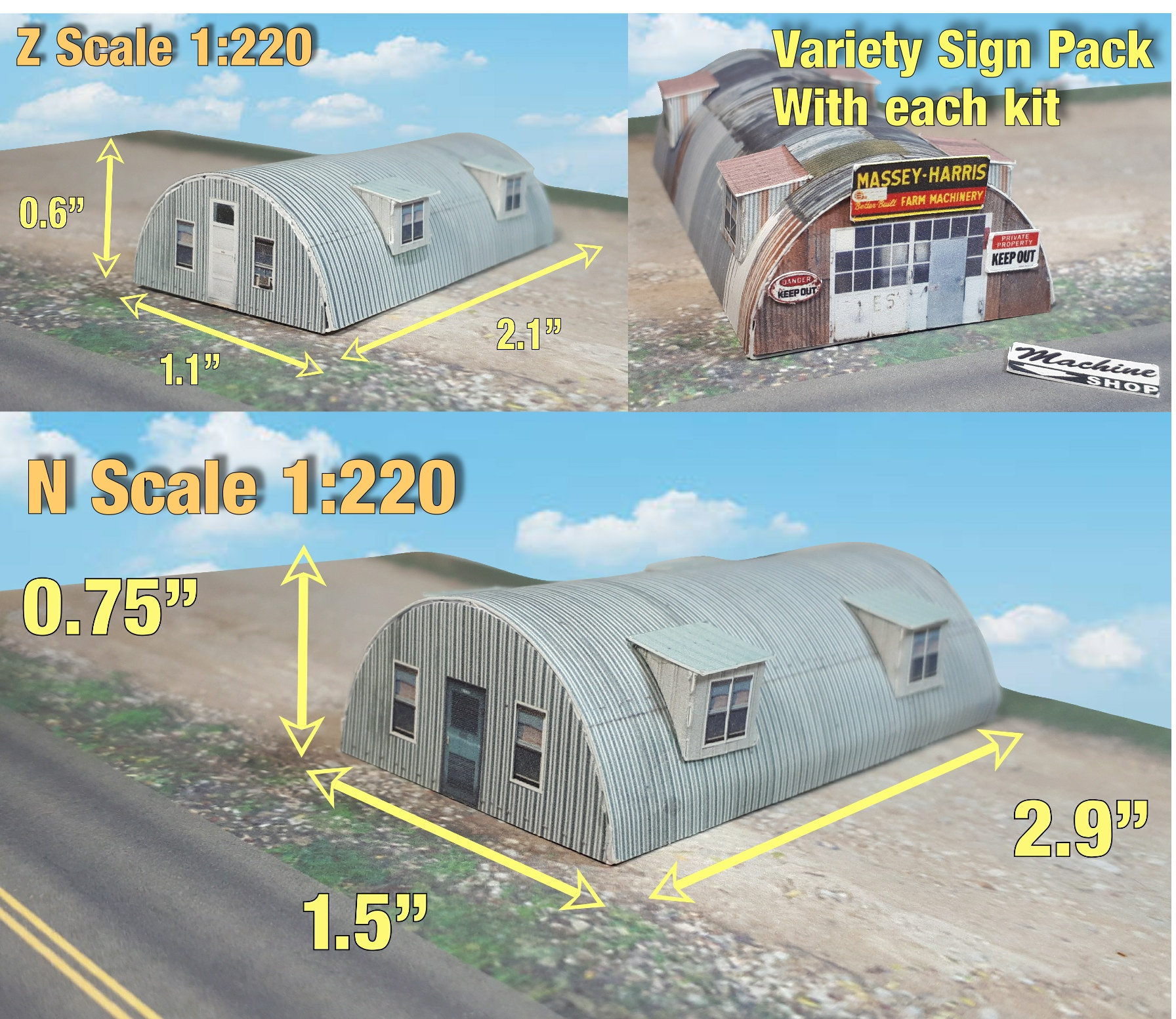 Paper Model Building Quonset Hut Card Stock Kits - Paper Craft for ...