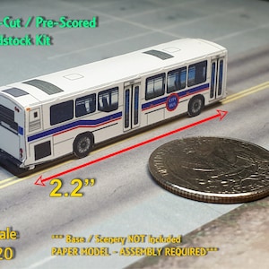 Miniature Paper Model Vehicle - City Bus - Paper Craft Kit - Etsy