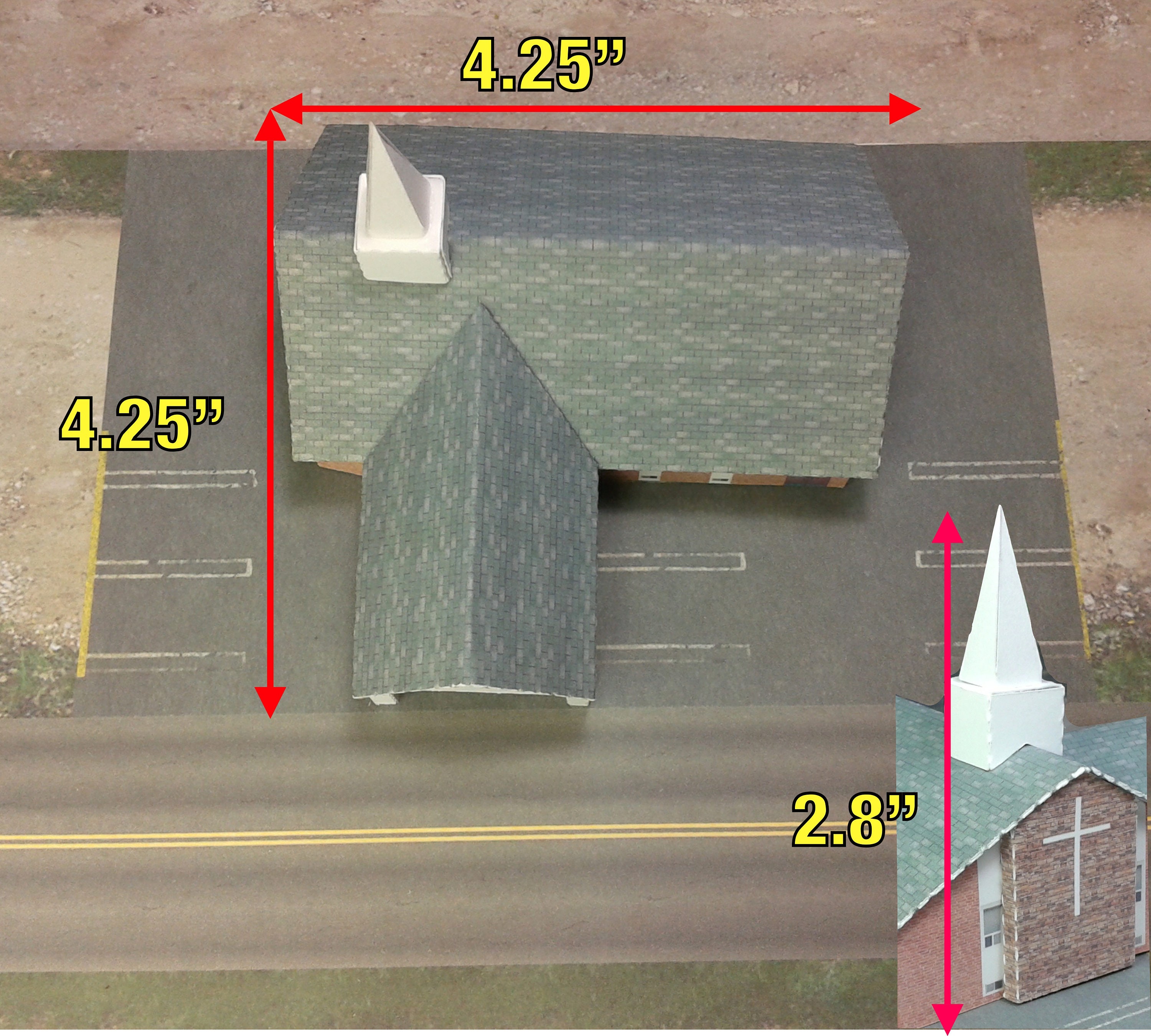 Z Scale Building Pre-cut Cardstock PAPER Kit Church pre Cut - Etsy Canada