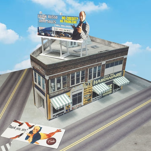 Paper Model Cardstock Model Downtown Shop & Apartments N Scale - Etsy ...