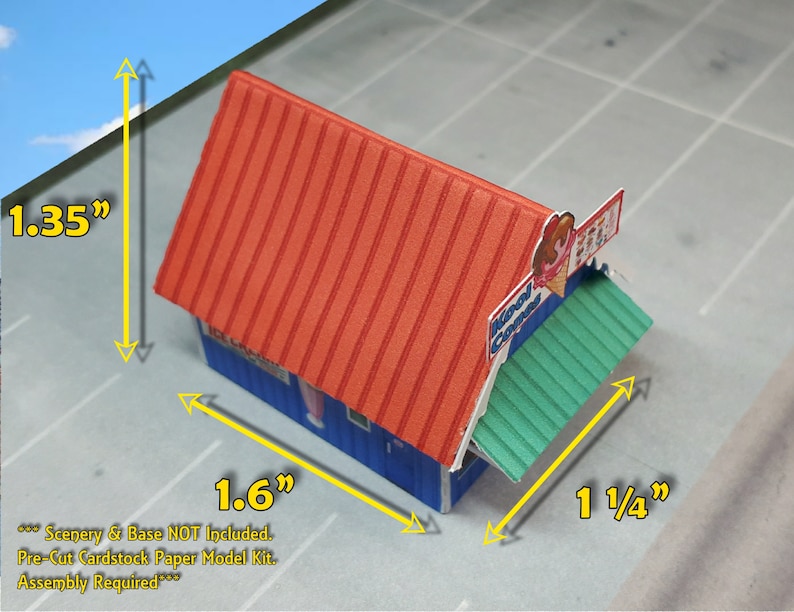 Pre-cut and Pre-scored Carstock Paper Model Kit Ice Cream | Etsy Canada