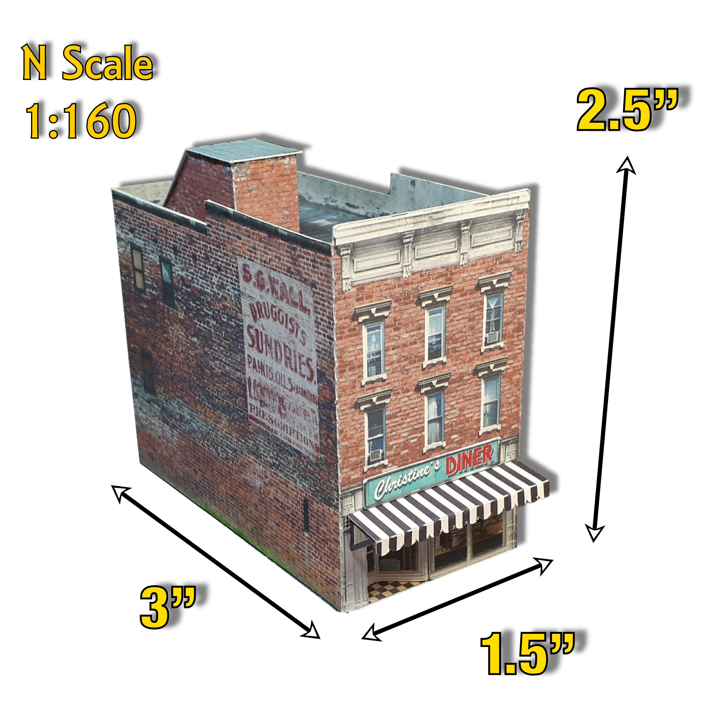 Paper Model Cardstock Model Downtown Shop & Apartments N Scale - Etsy ...