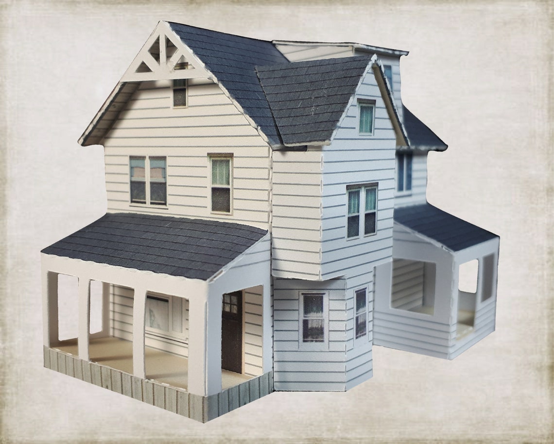 Paper House Pre-cut and Pre-scored Cardstock Model House N - Etsy