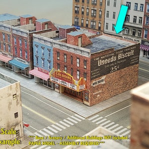 N Scale or Z Scale Model Train Building - Downtown Movie Theater - for ...