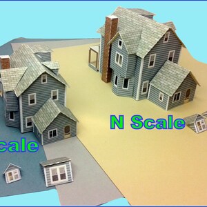 Paper House Cardstock Model House N Scale or Z Scale or T Gauge for ...