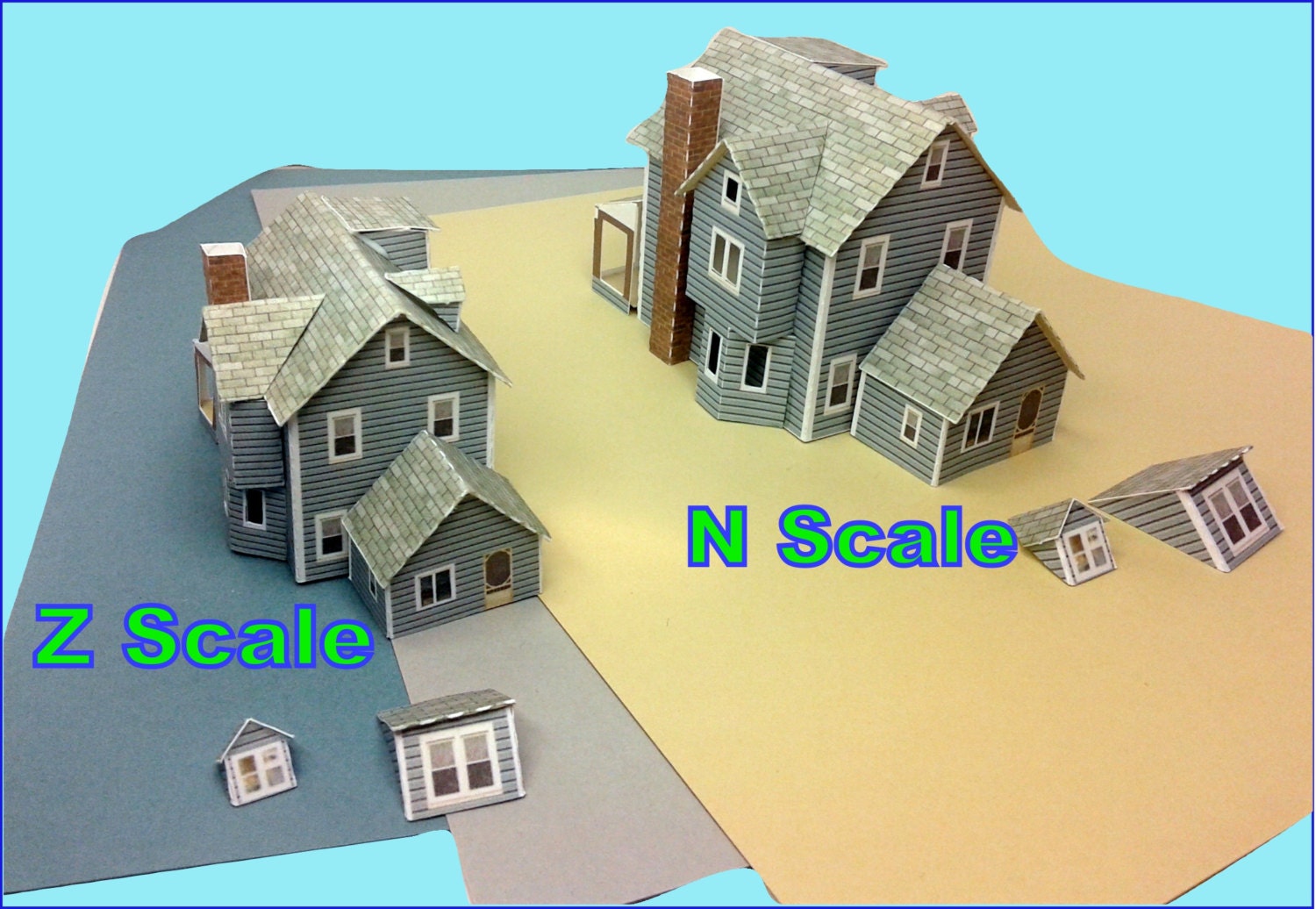 Paper House Cardstock Model House N Scale or Z Scale or T Gauge for ...