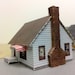 Paper House Cardstock House N Scale or Z Scale or T Gauge for Diorama ...