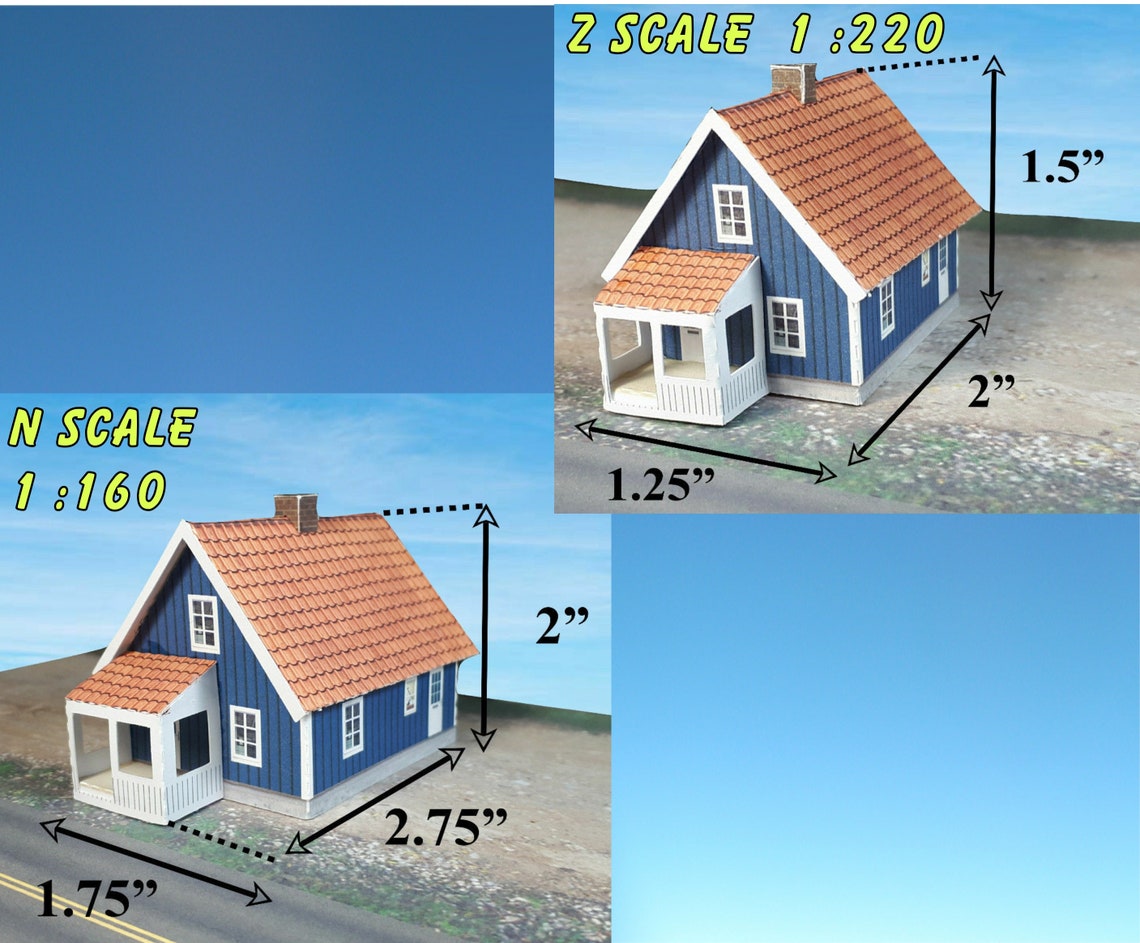 Paper Model Cardstock Model House Swedish or Scandinavian - Etsy Canada