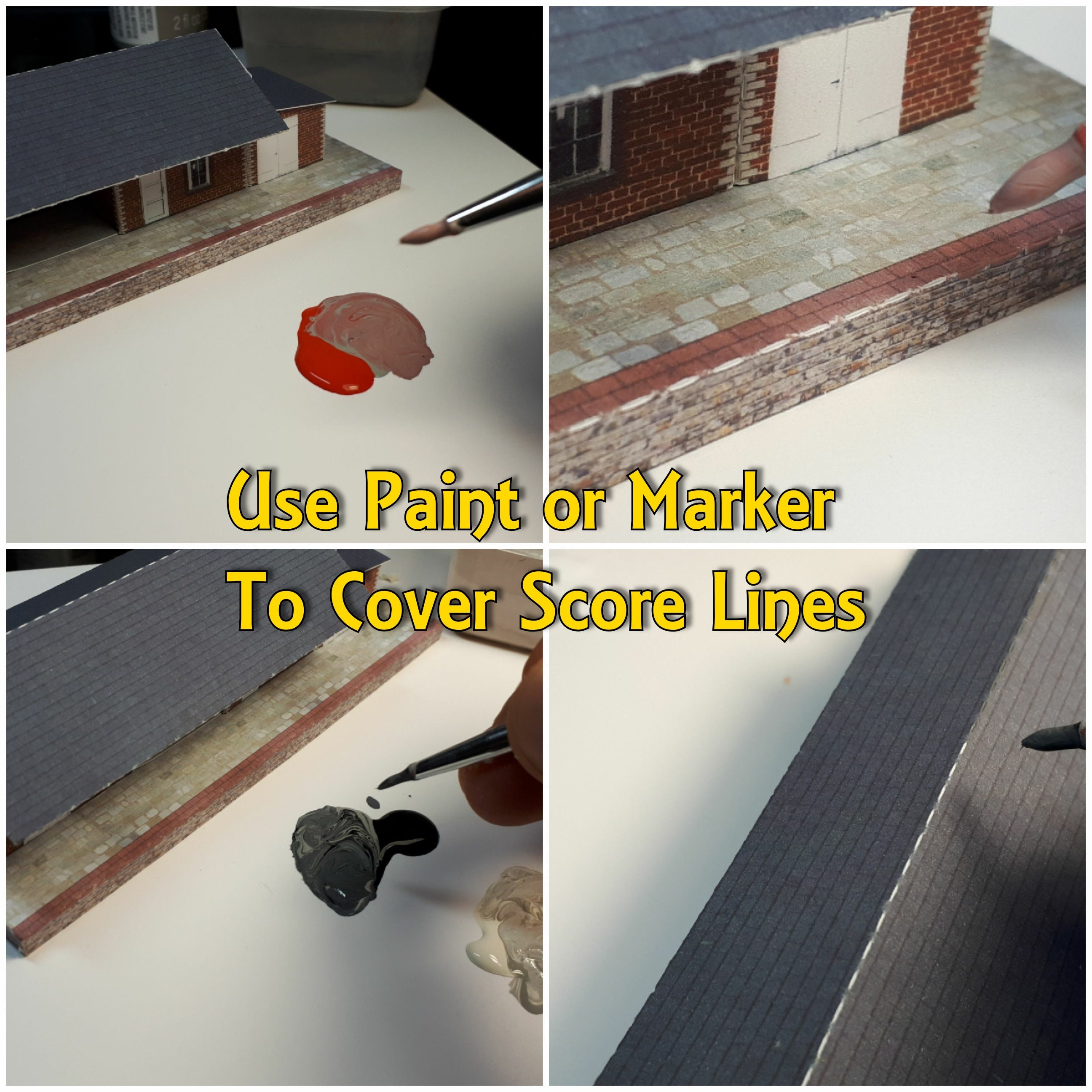 Cardstock Building Kit N Scale or Z Scale or T Gauge Train Station for ...