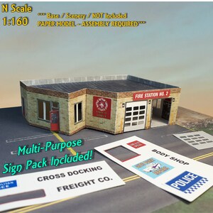 Cardstock Paper Model Multi Purpose Building N Scale or Z Scale for ...