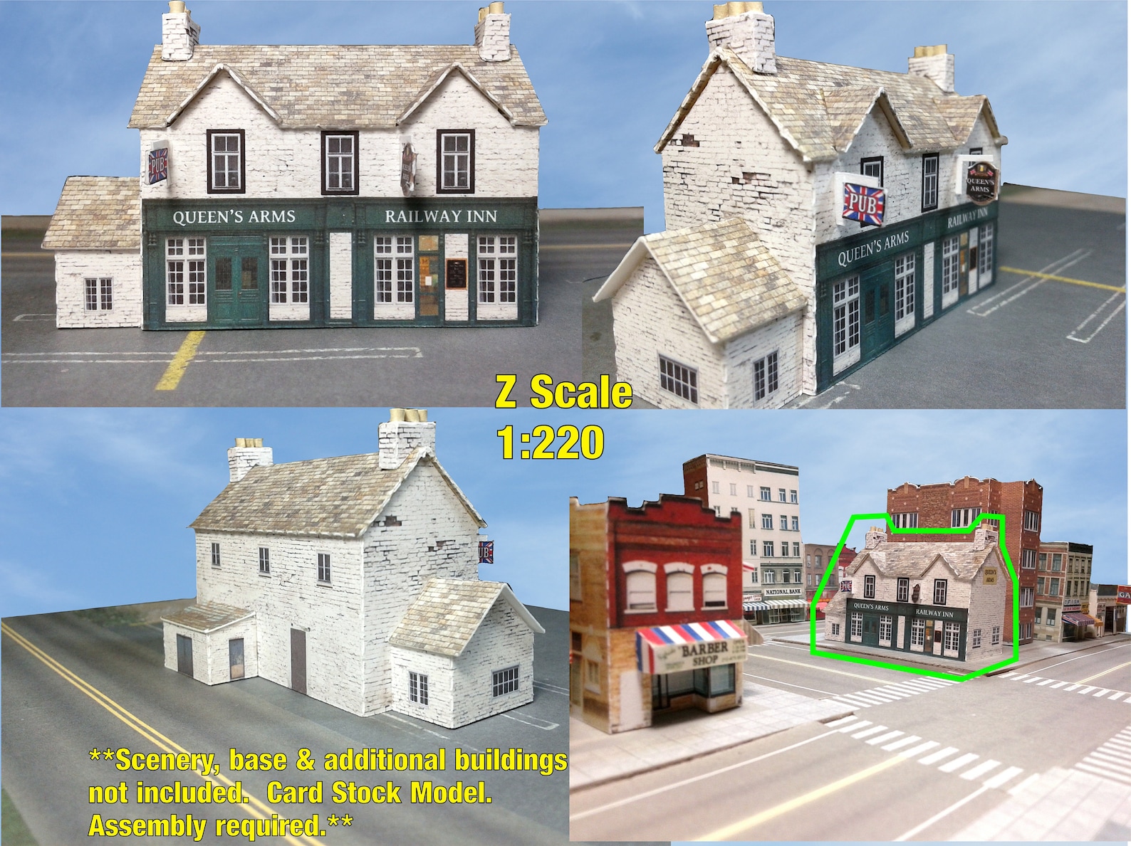 Paper Model British Pub Cardstock Kit Paper Craft for Model - Etsy