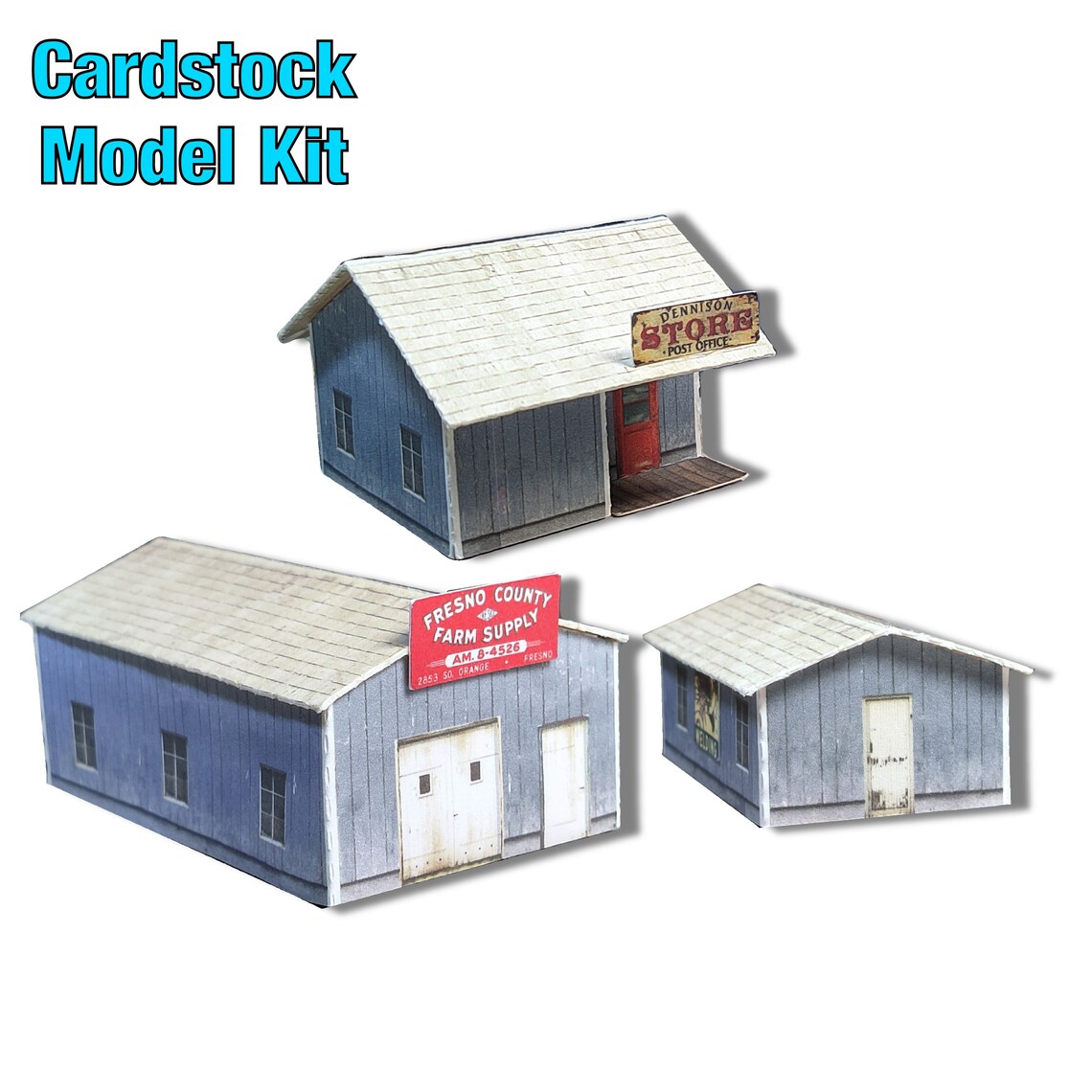 Paper Model Sheds Cardstock Kit - Papercraft for Model Trains or ...