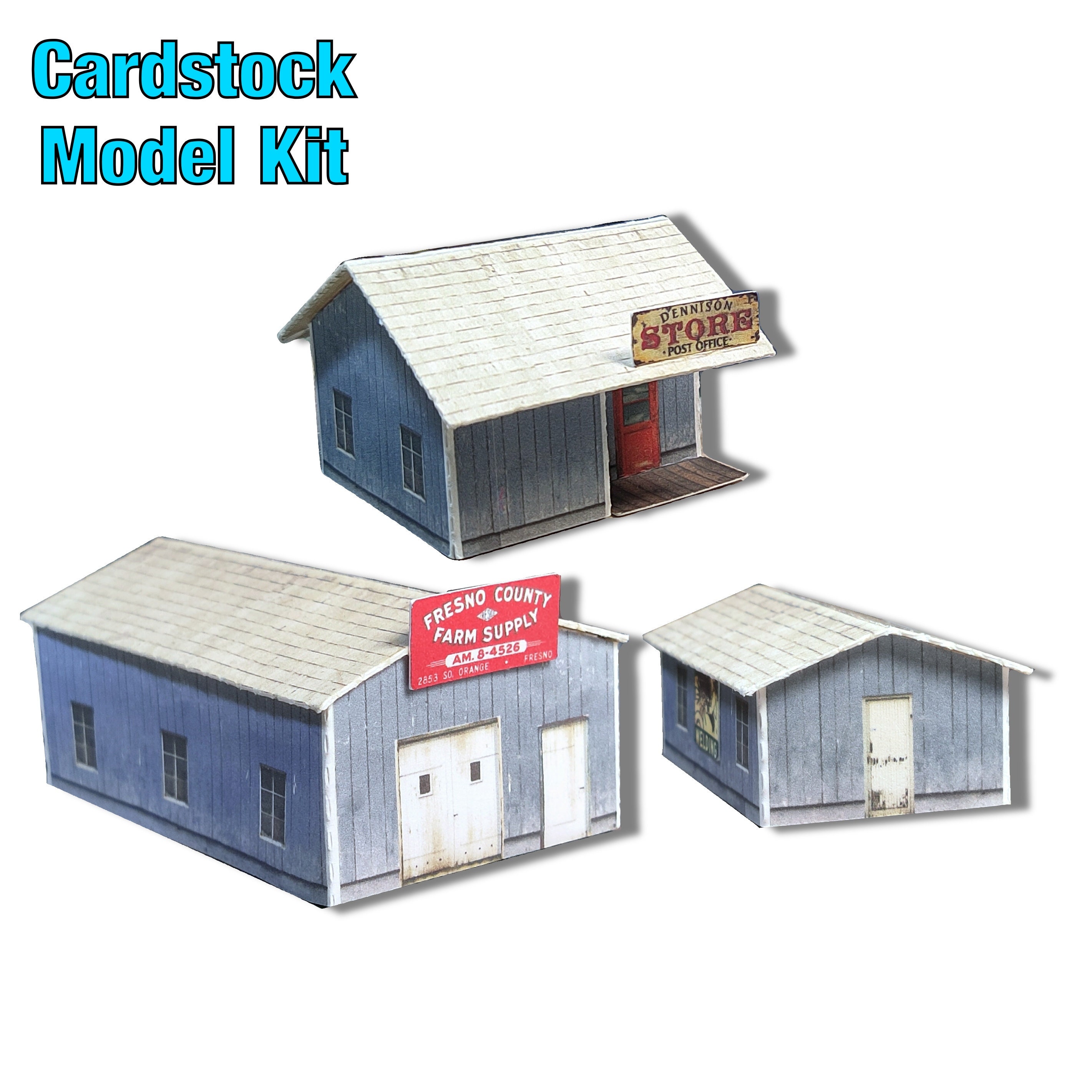 Paper Model Sheds Cardstock Kit - Papercraft for Model Trains or ...