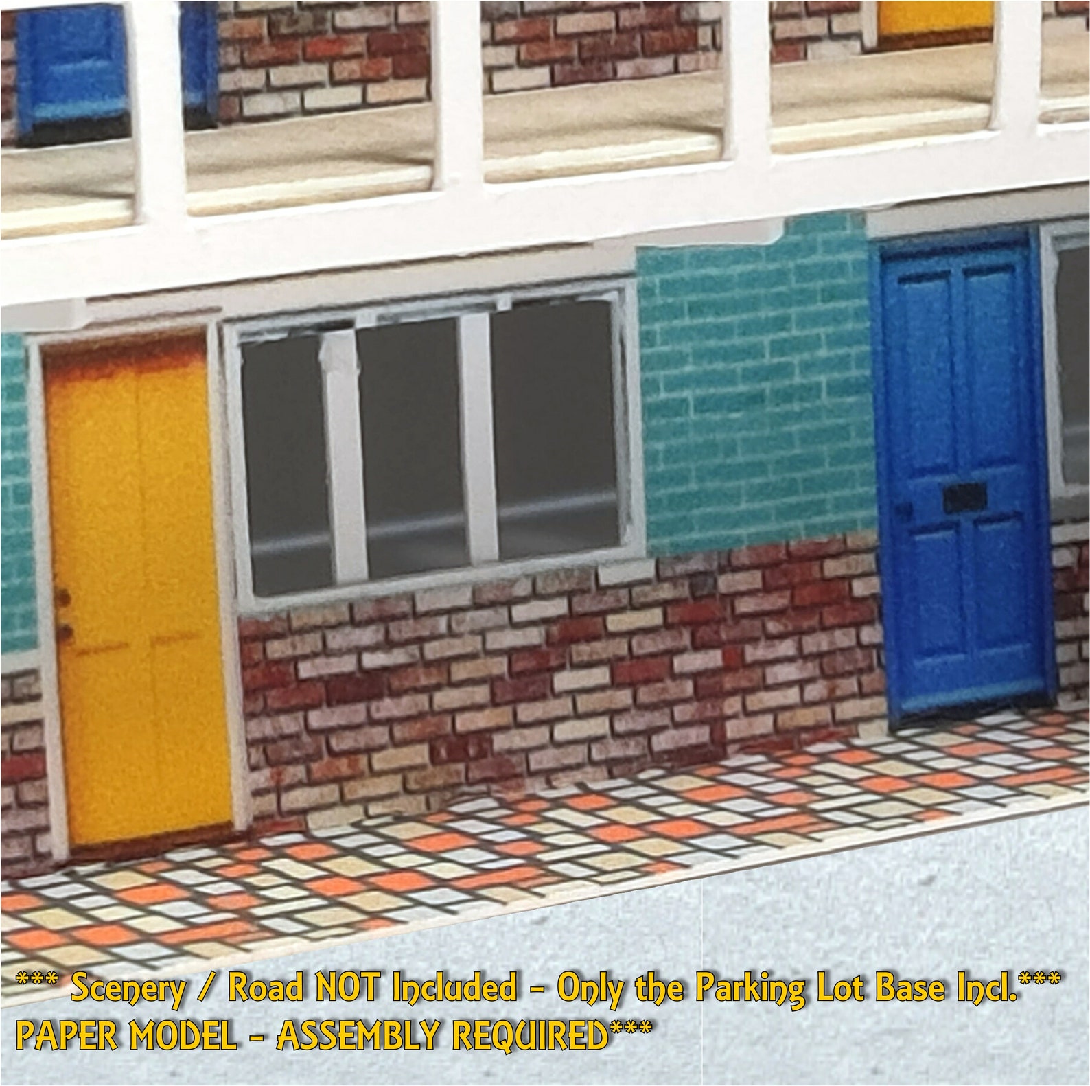 N Scale or Z Scale Cardstock Paper Model Motel Building for Model ...