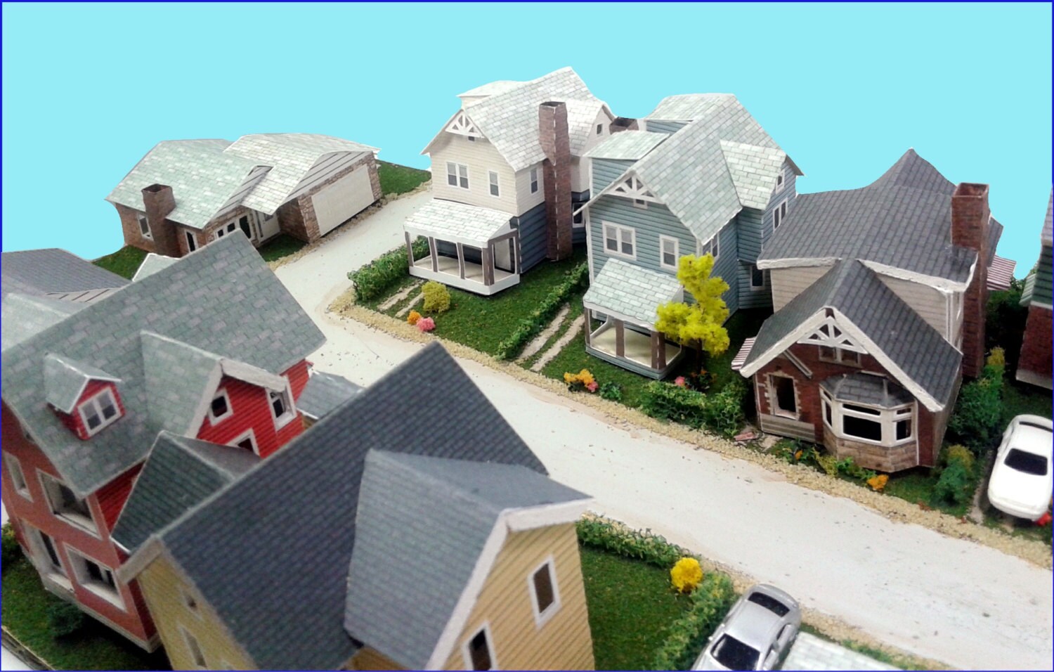 Cardstock N Scale Model House or Z Scale or T Gauge for Diorama or ...