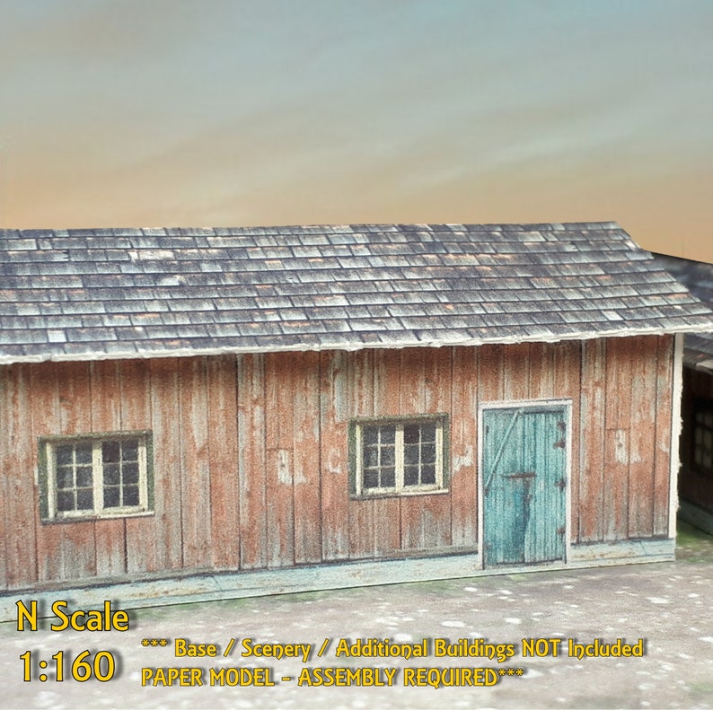 Paper Model Weathered Sheds Card Stock Kits Paper Craft for - Etsy