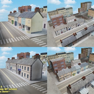 Pre-cut Cardstock Paper Model Buildings for N Scale Railway or Z Scale ...