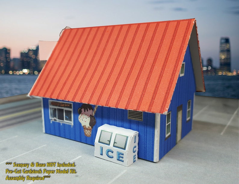 Pre-cut and Pre-scored Carstock Paper Model Kit Ice Cream | Etsy Canada